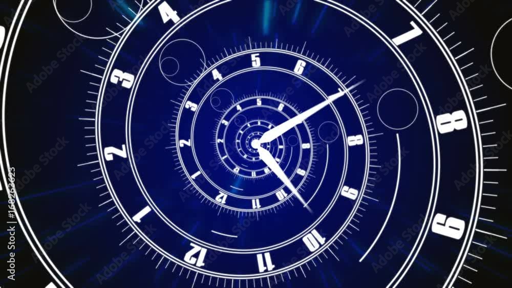 Animation of Infinity time clock. Infinity life concept. Digital ...