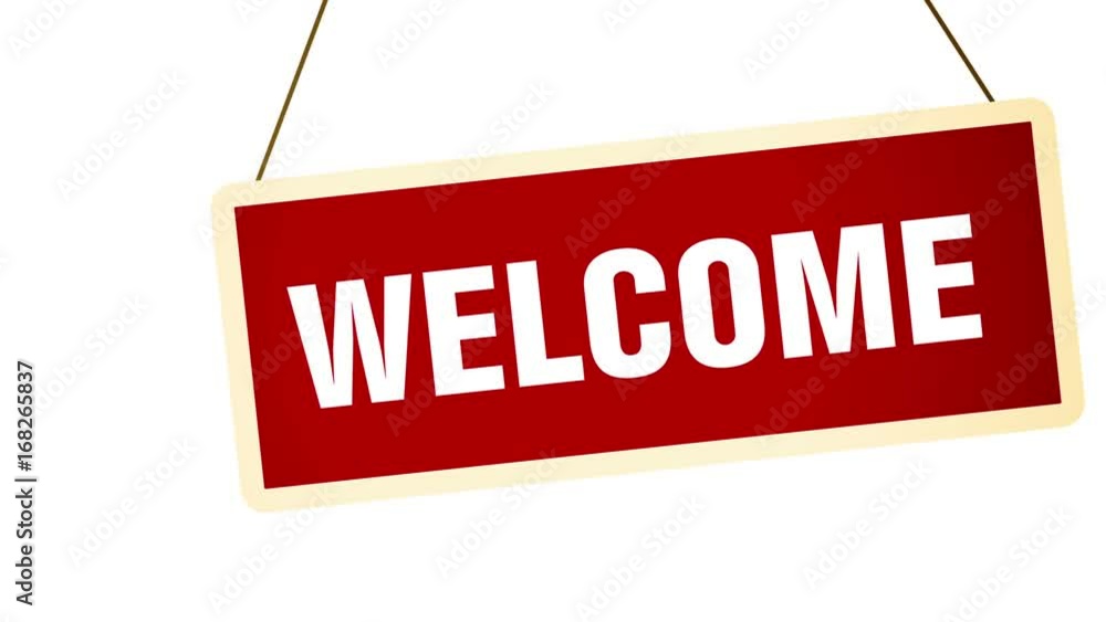 Welcome Banner. Welcome Sign animation with matte channel. Stock Video ...