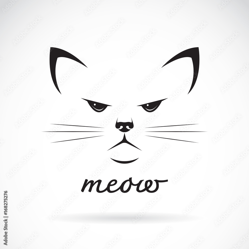 Vector of a cat face design on white background. Pet Animal. Stock ...