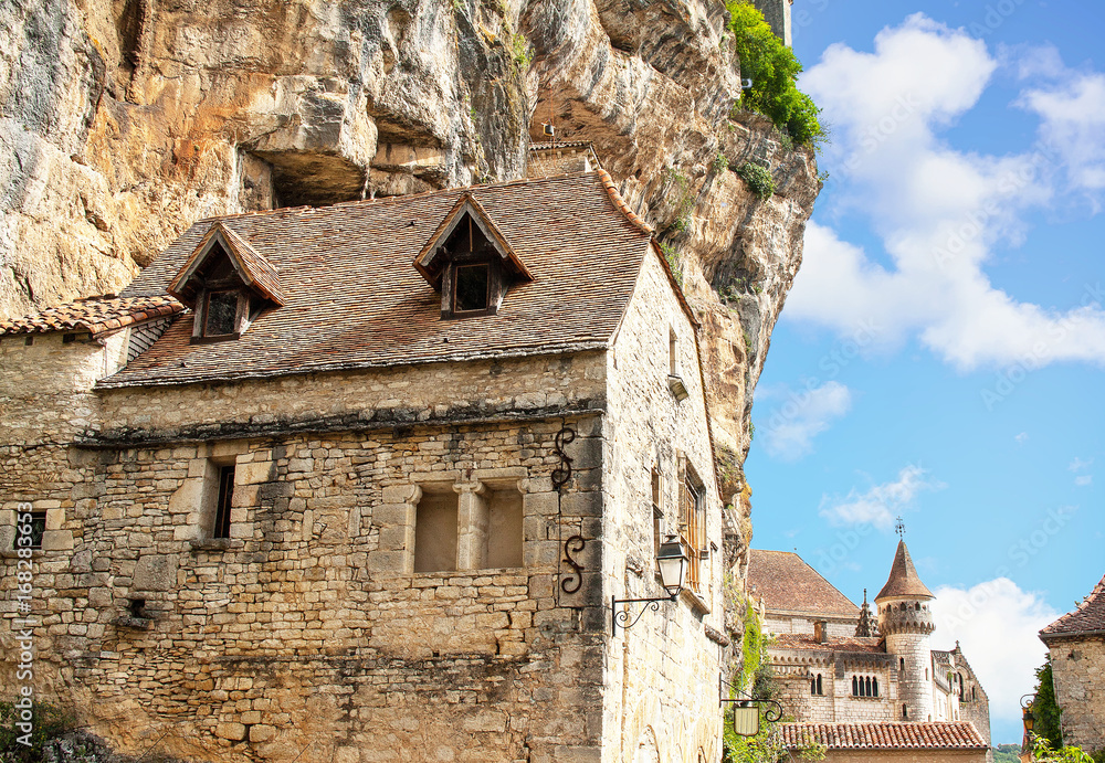 Foto de Rocamadour. Maison de la Pommette. Lot. Occitanie do Stock ...