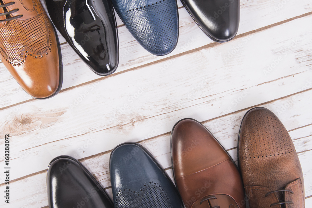 Men shoes collection - different models and colors Stock Photo | Adobe ...