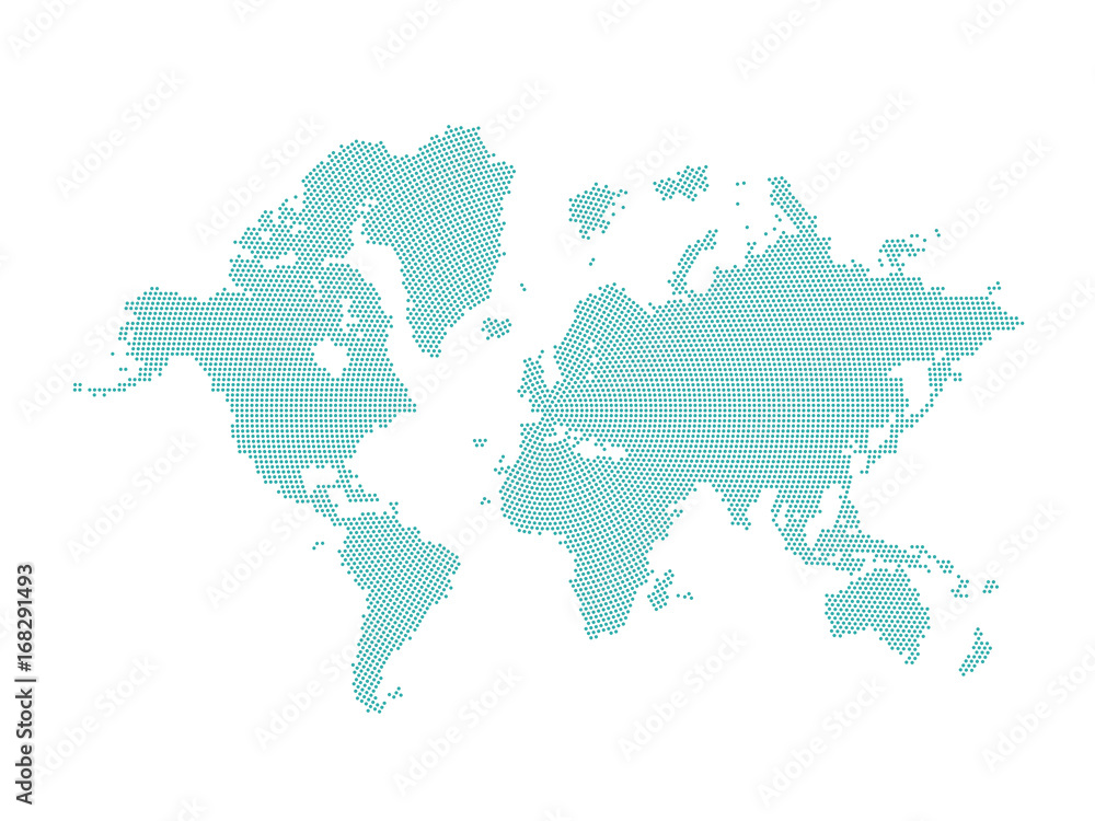 Gray World map political, isolated on white background. Stock Vector ...