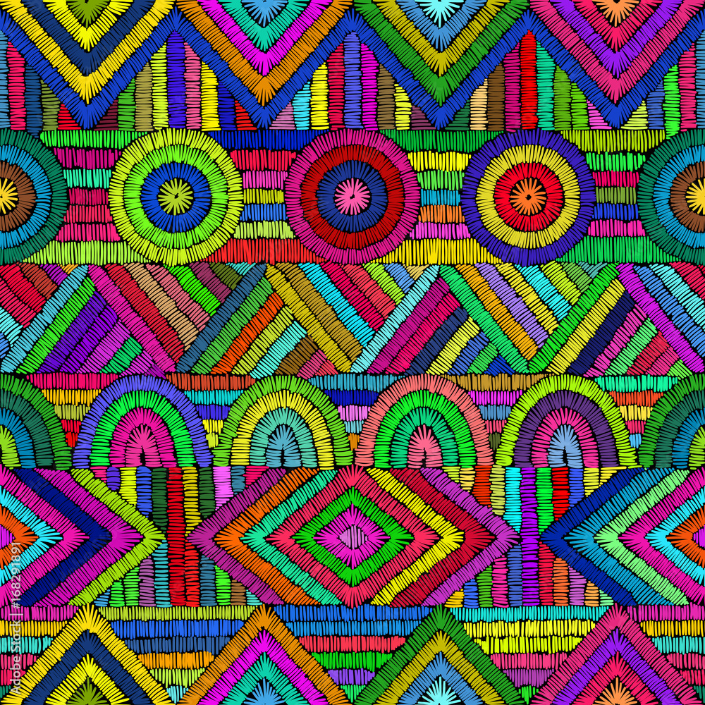 Neon Tribal Print