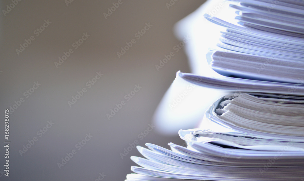 stack of paper files, documents Stock Photo | Adobe Stock