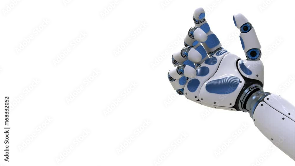 4K. Robot Arm. Futuristic robotic hand in motion Stock Video | Adobe Stock