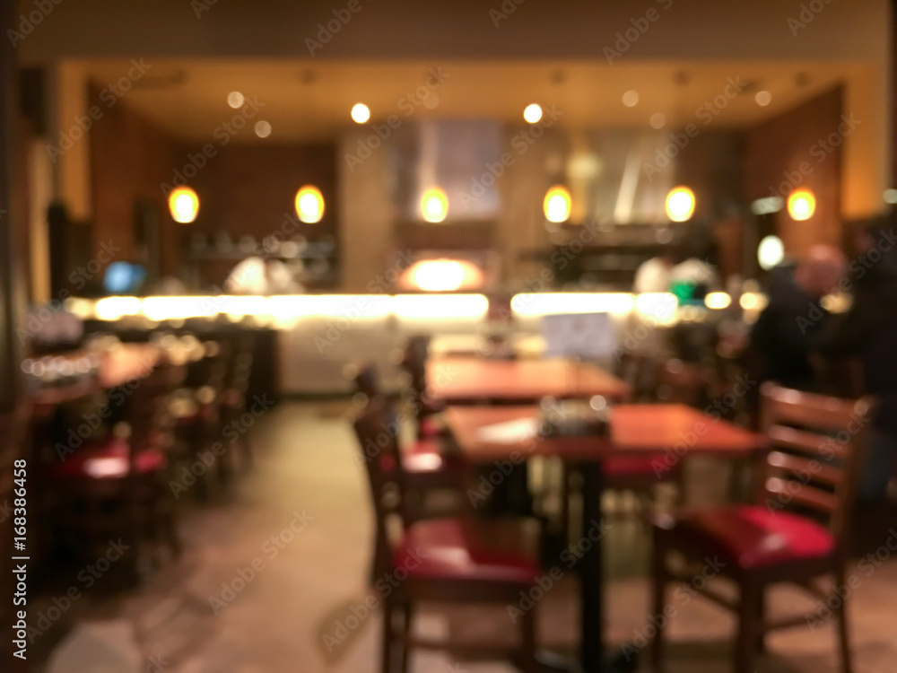 Blurred restaurant background Stock Photo | Adobe Stock