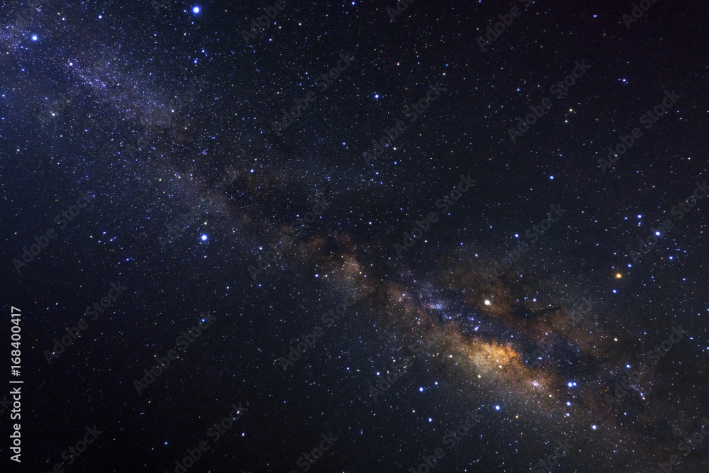 Starry night sky and milky way galaxy with stars and space dust in the ...