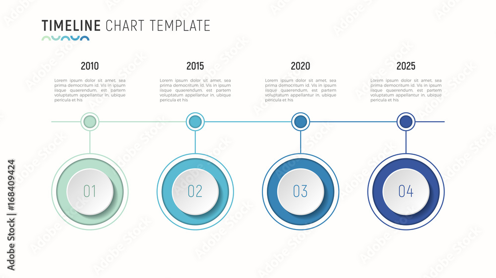 Timeline chart infographic template for data visualization. 4 steps ...