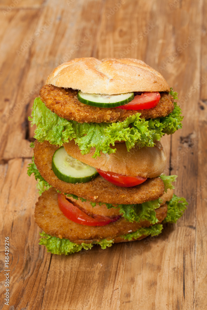 Schnitzelsemmel Stock-Foto | Adobe Stock