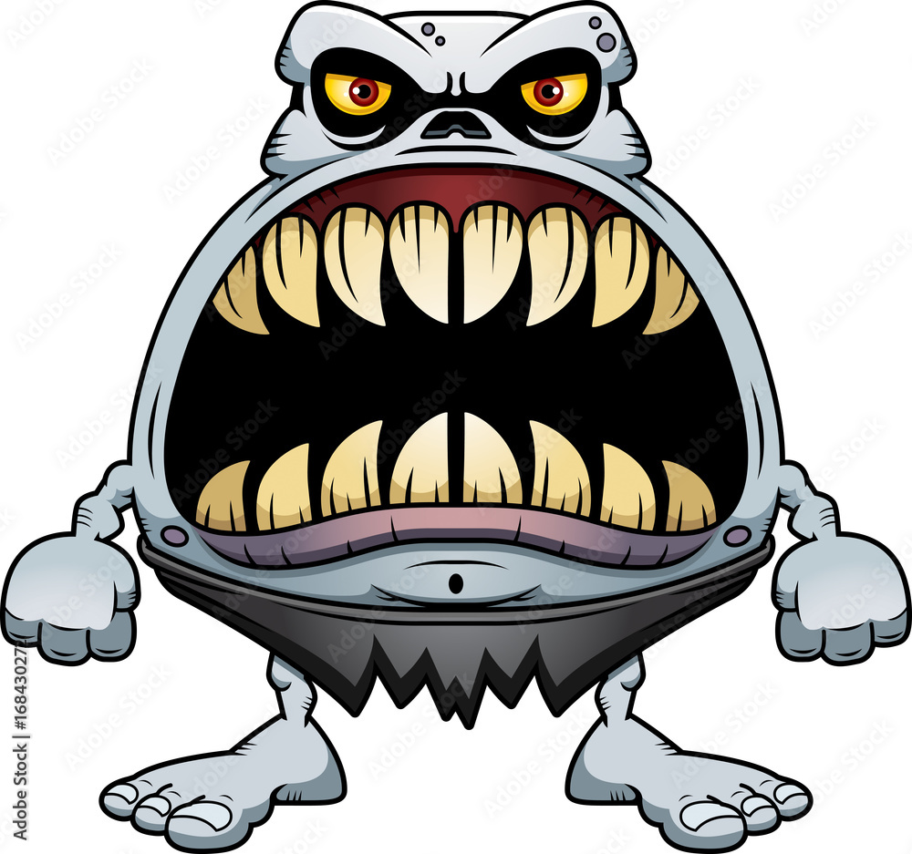 Angry Cartoon Ghoul Stock Vector | Adobe Stock