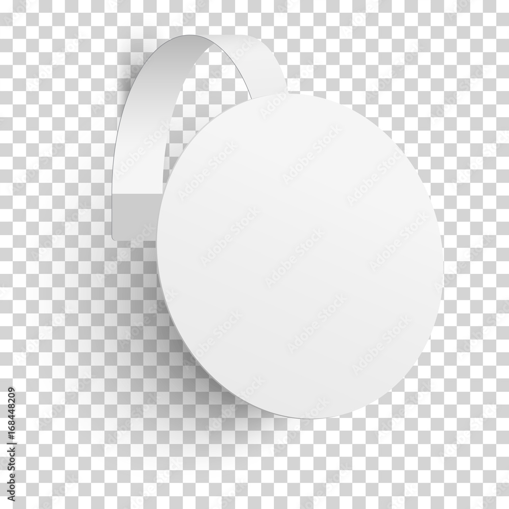 Advertising paper wobbler isolated on transparent background. Vector ...