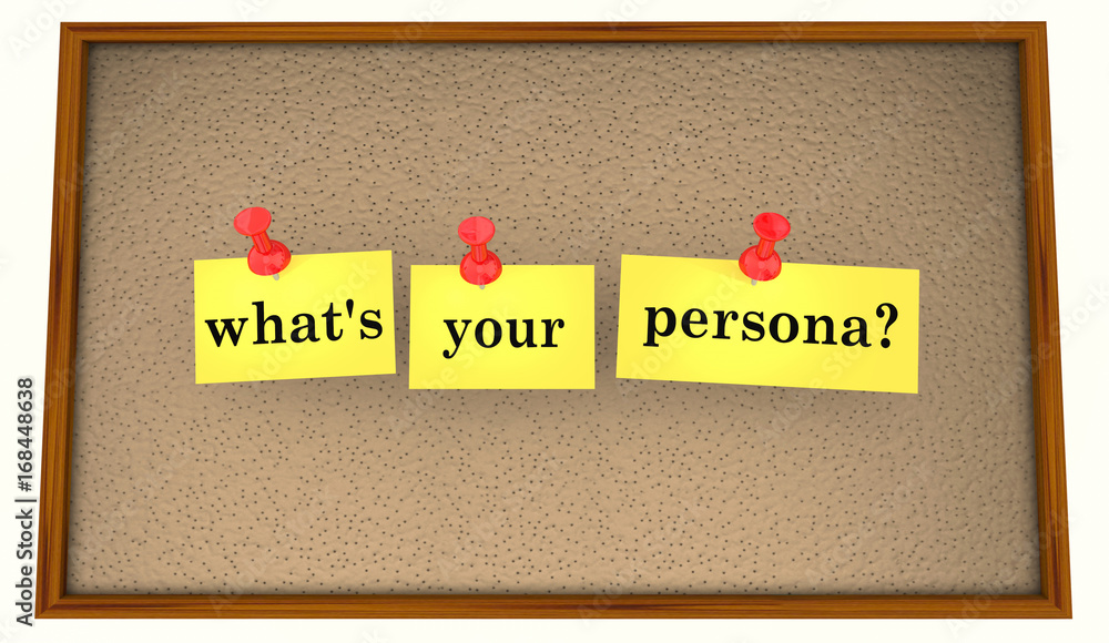 Whats Your Persona Profile Sticky Notes Question 3d Illustration Stock ...