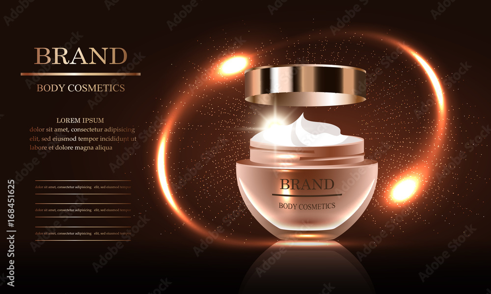 Cosmetics beauty series, premium body cream for skin care, template for ...