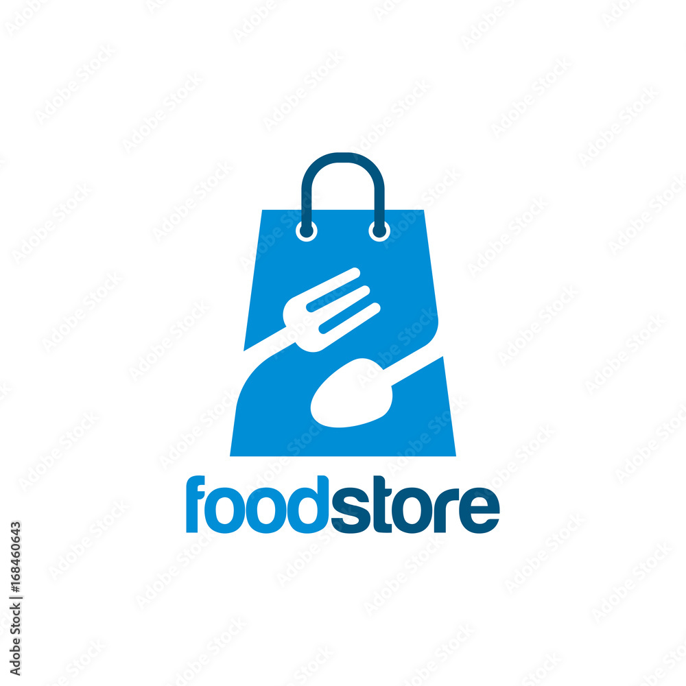 Food Store Logo template designs vector illustration Stock Vector ...