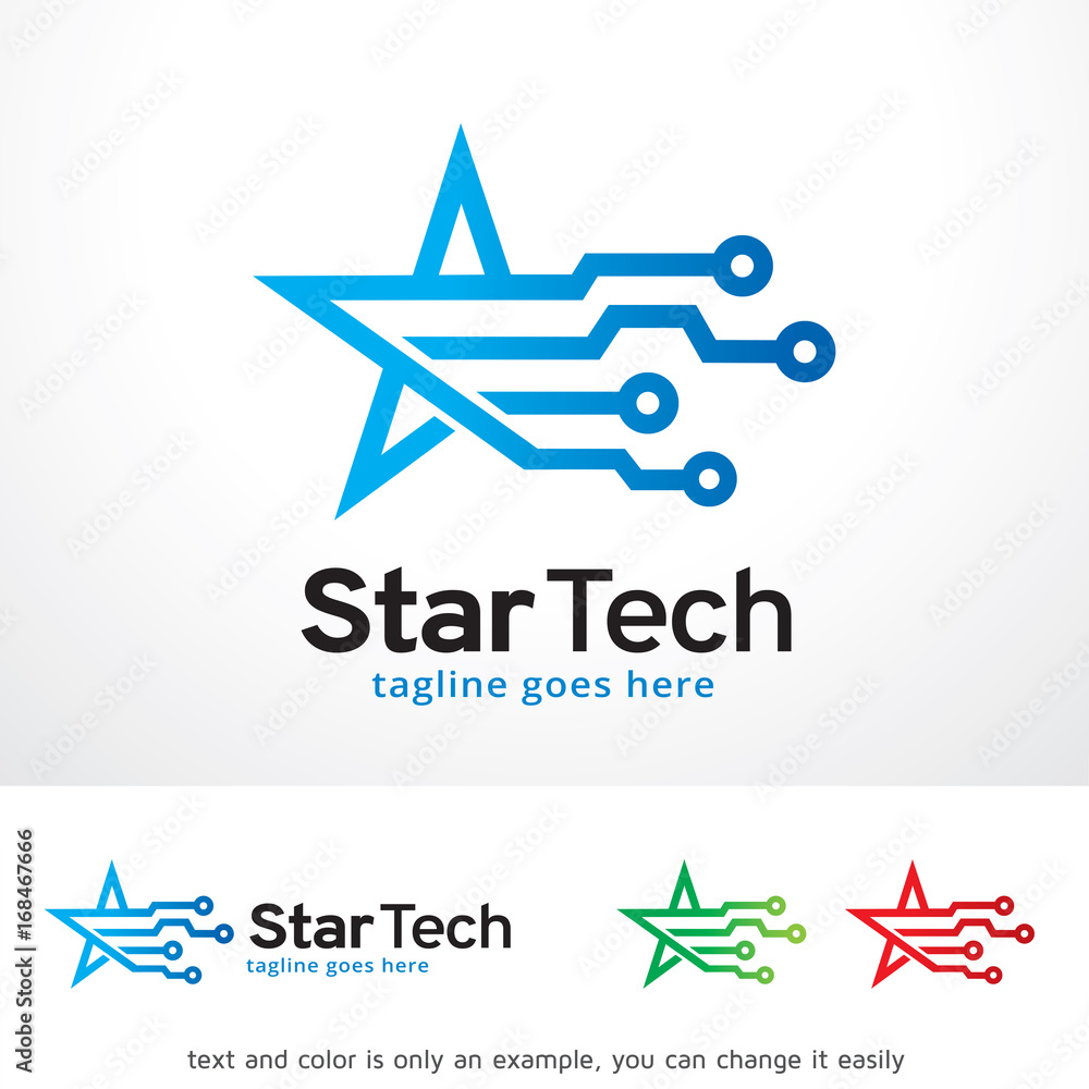 Star Tech Logo Template Design Vector, Emblem, Design Concept, Creative ...
