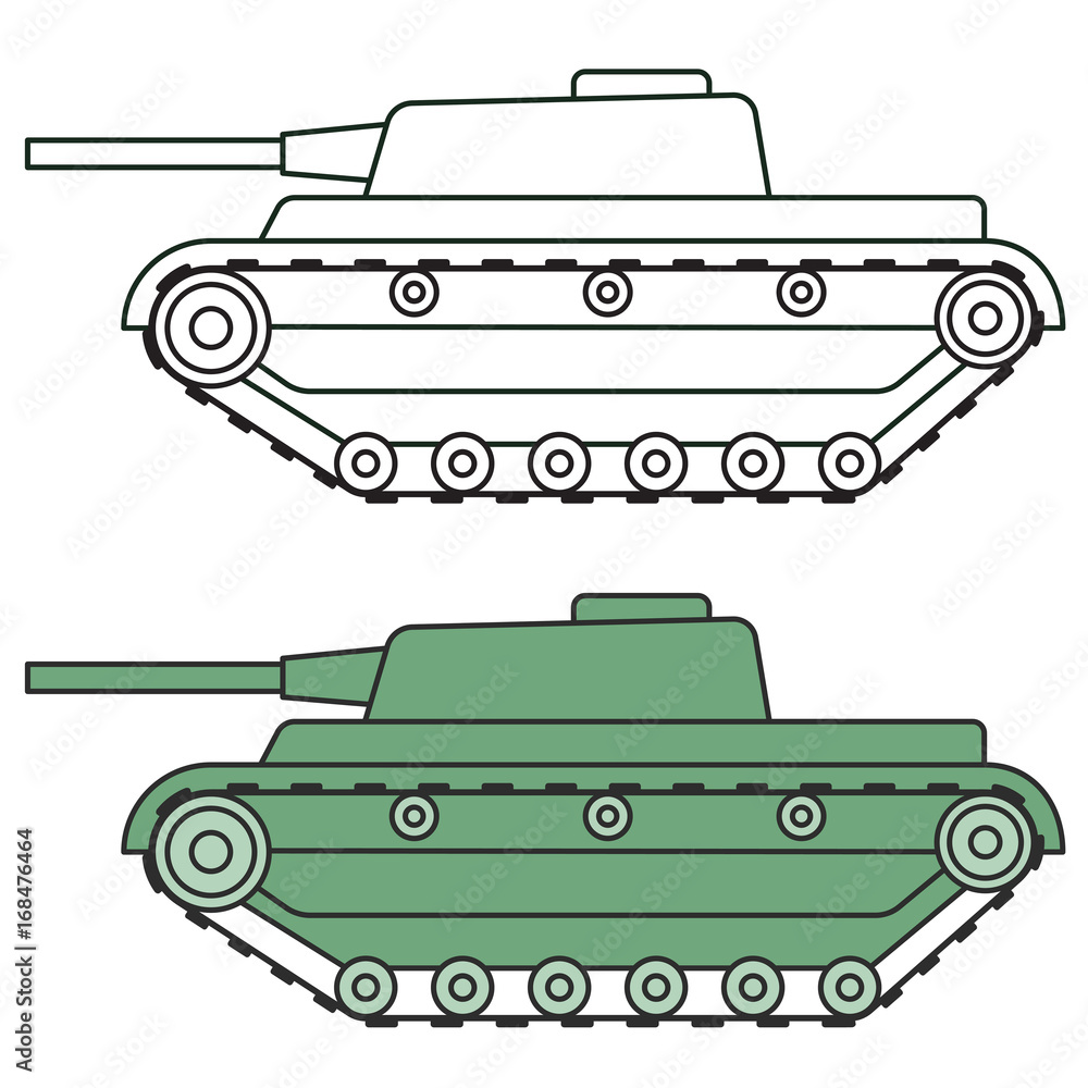 Cartoon tank icon Stock Vector | Adobe Stock