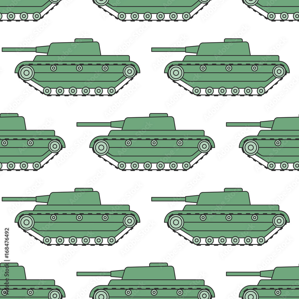 Cartoon tank pattern Stock Vector | Adobe Stock