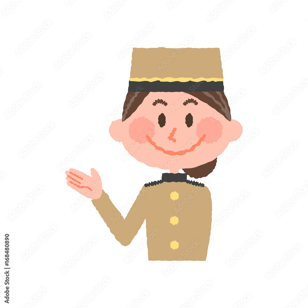 vector illustration of a hotel worker Stock Vector | Adobe Stock