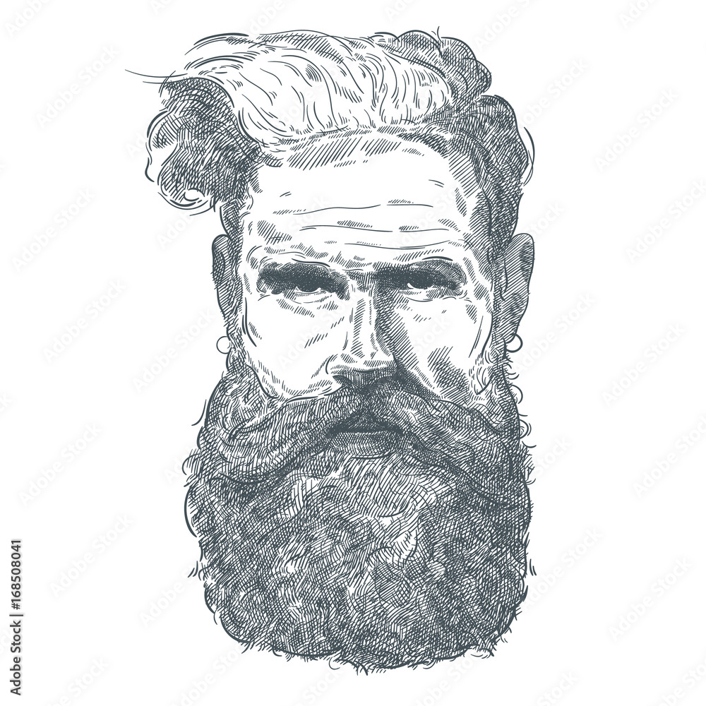 Hipster Beard Drawing