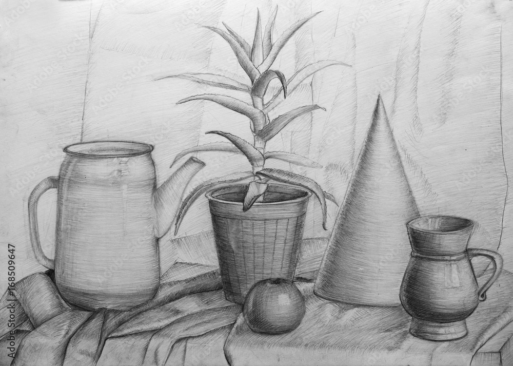 Simple Pencil Shaded Drawings