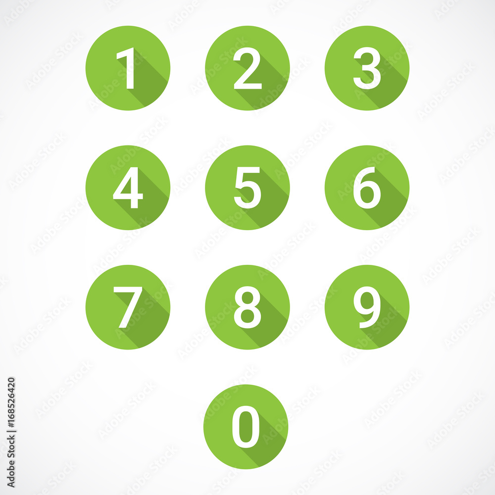 Set of 0-9 numbers Stock Vector | Adobe Stock