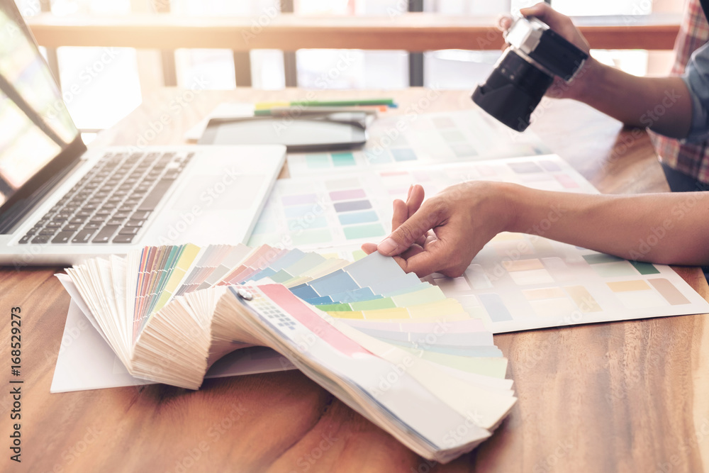 Fotka „Color samples, colour chart, swatch sample, Graphic designer ...