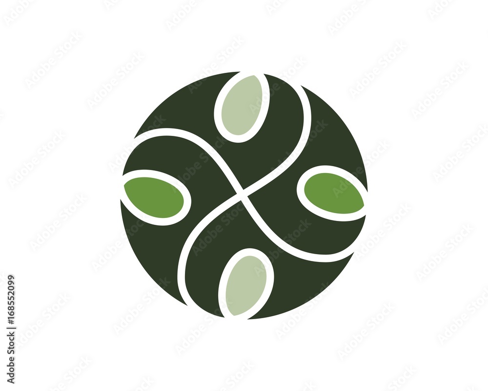 round circle seed vector logo Stock Vector | Adobe Stock