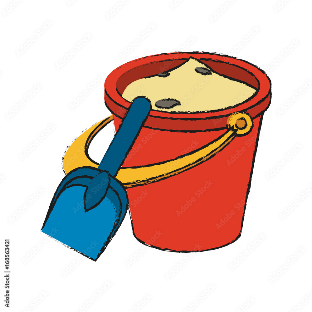 Sand Bucket And Shovel Template