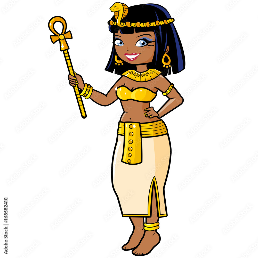 Cleopatra queen of ancient Egypt. Vector illustration Stock Vector ...