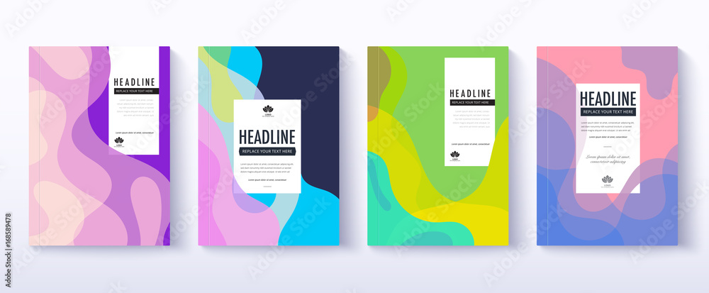 Fluid color covers design. transformation of fluid color. cover design ...