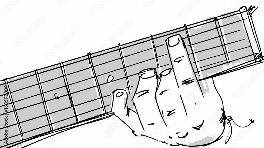 Hands Playing Guitar Sketch