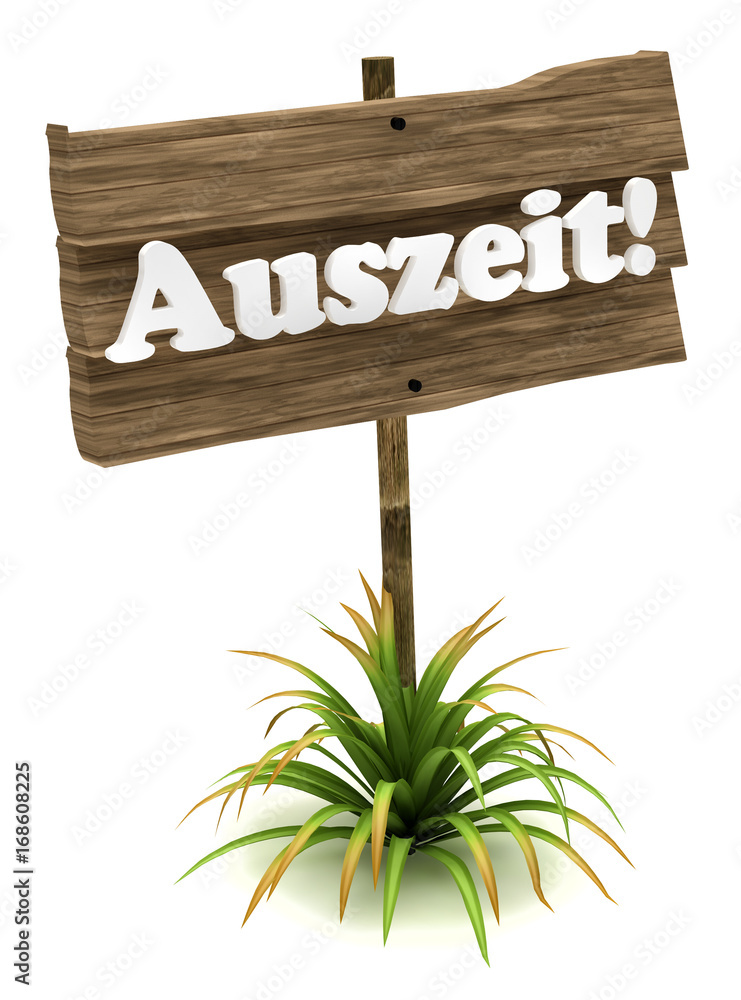 Auszeit! Button, Icon, Schild Stock-Illustration | Adobe Stock