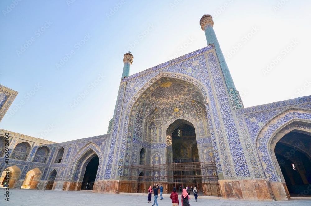 Shah Mosque or Imam Mosque, a Masterpiece of Islamic Architecture Stock ...