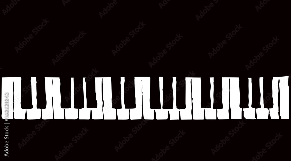 Piano Keys. Vector drawing Stock Vector | Adobe Stock