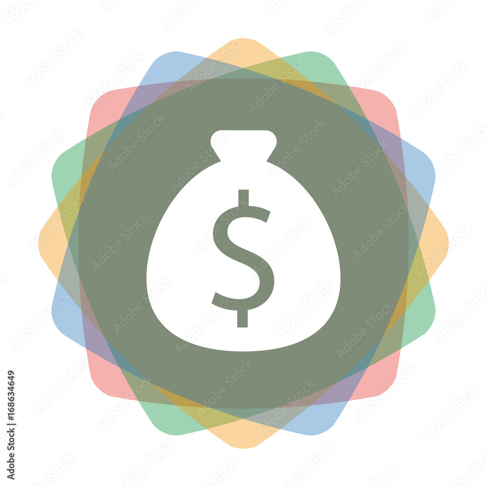 App Icon farbig Geldsack Dollar Stock-Vektorgrafik | Adobe Stock