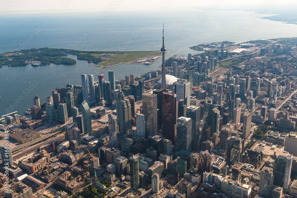 Aerial View of Downtown Toronto City Skyline Stock Photo | Adobe Stock