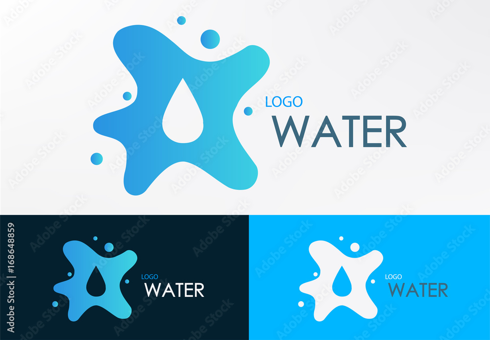 logo water liquid Stock Vector | Adobe Stock