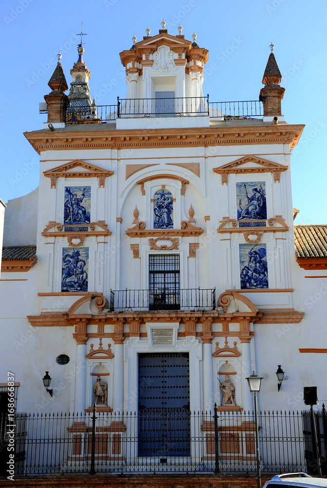 Iglesia de la Santa Caridad, arquitectura barroca de Sevilla, Andalucía ...