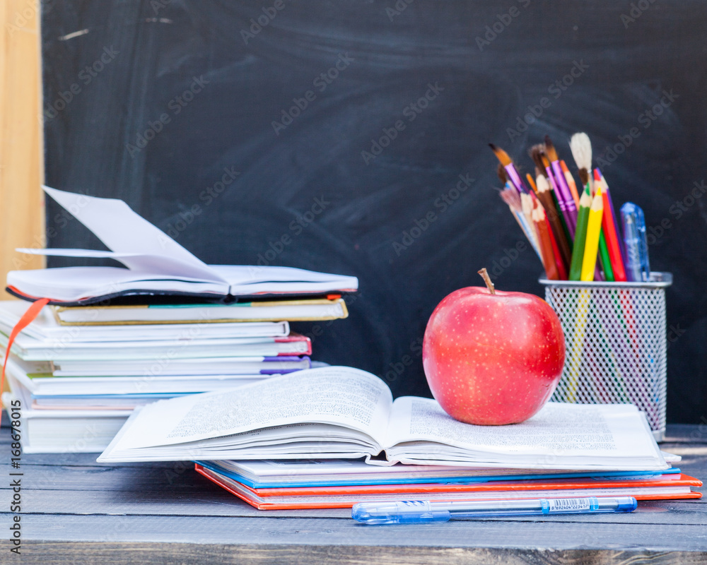 School Books And Pencils