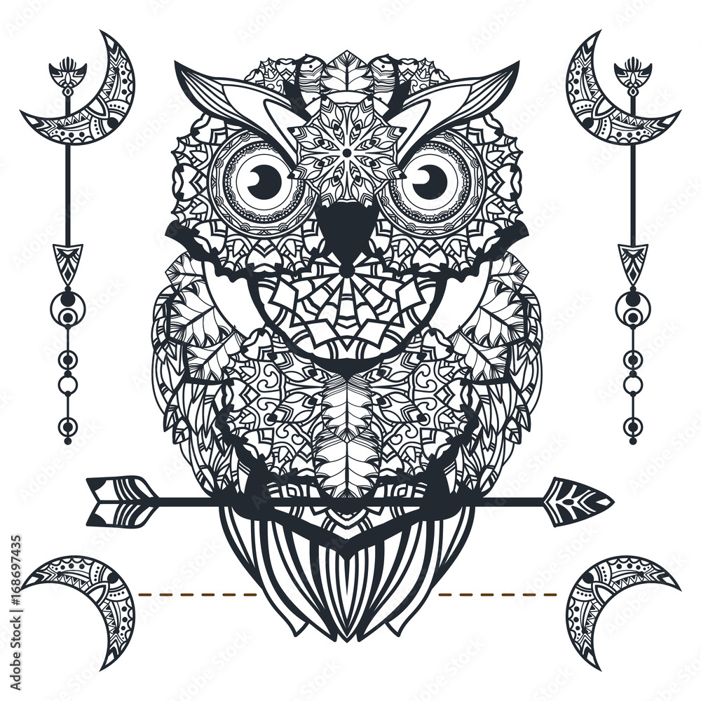 Zentangle Art Owl