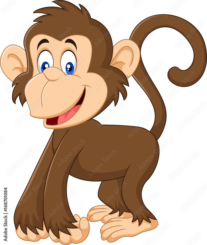 Smiling Monkey Cartoon