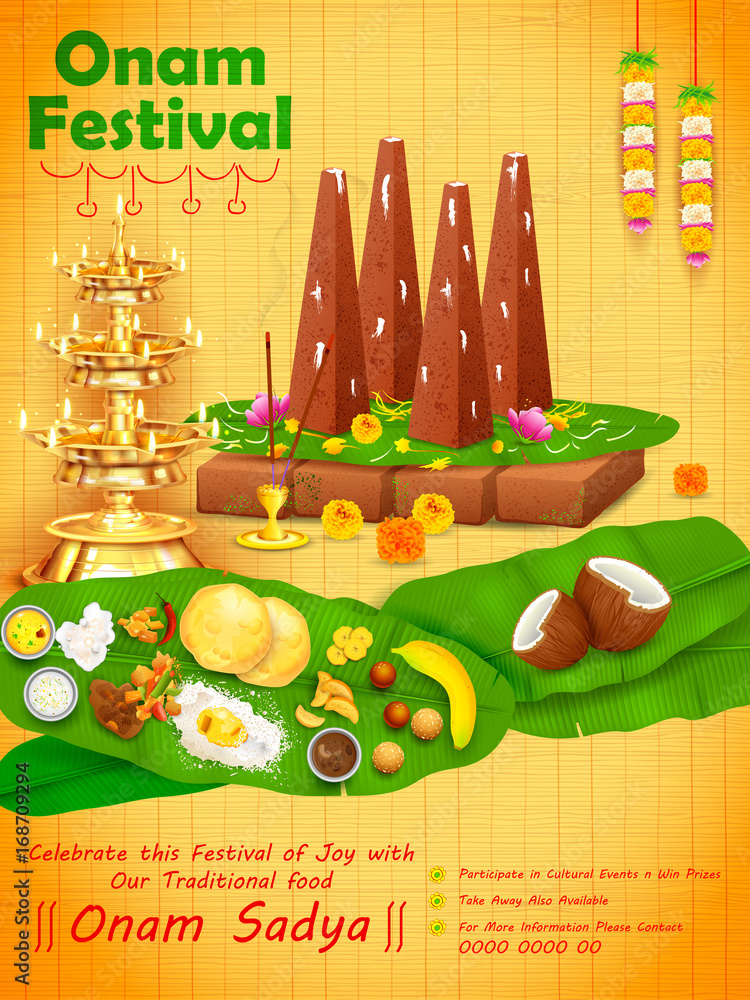 Decorated onathappan for Happy Onam festival of South India Kerala ...