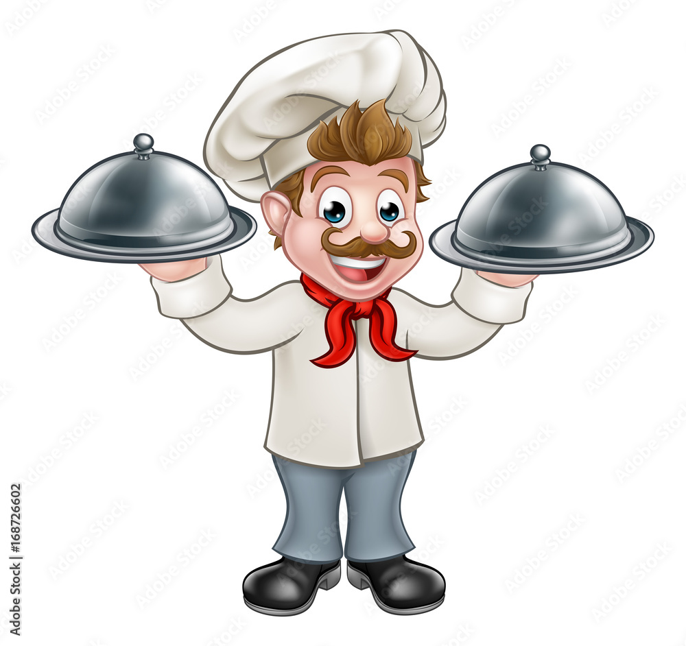 Chef Cook Cartoon Character Mascot Stock Vector | Adobe Stock