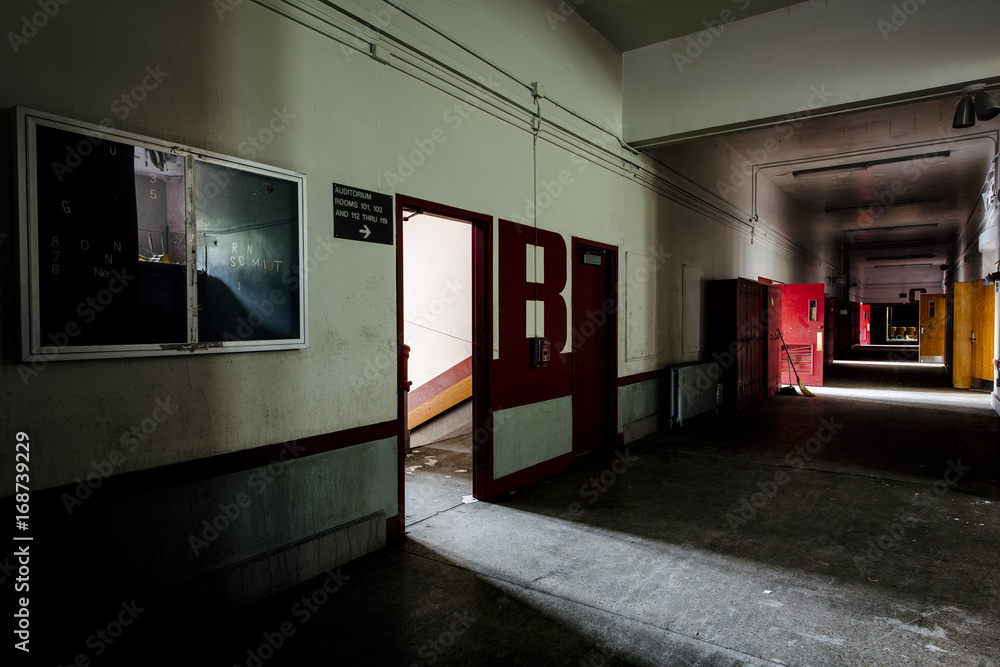 Abandoned School Hallway