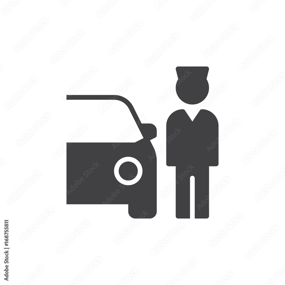 Valet Parking icon vector, filled flat sign, solid pictogram isolated ...