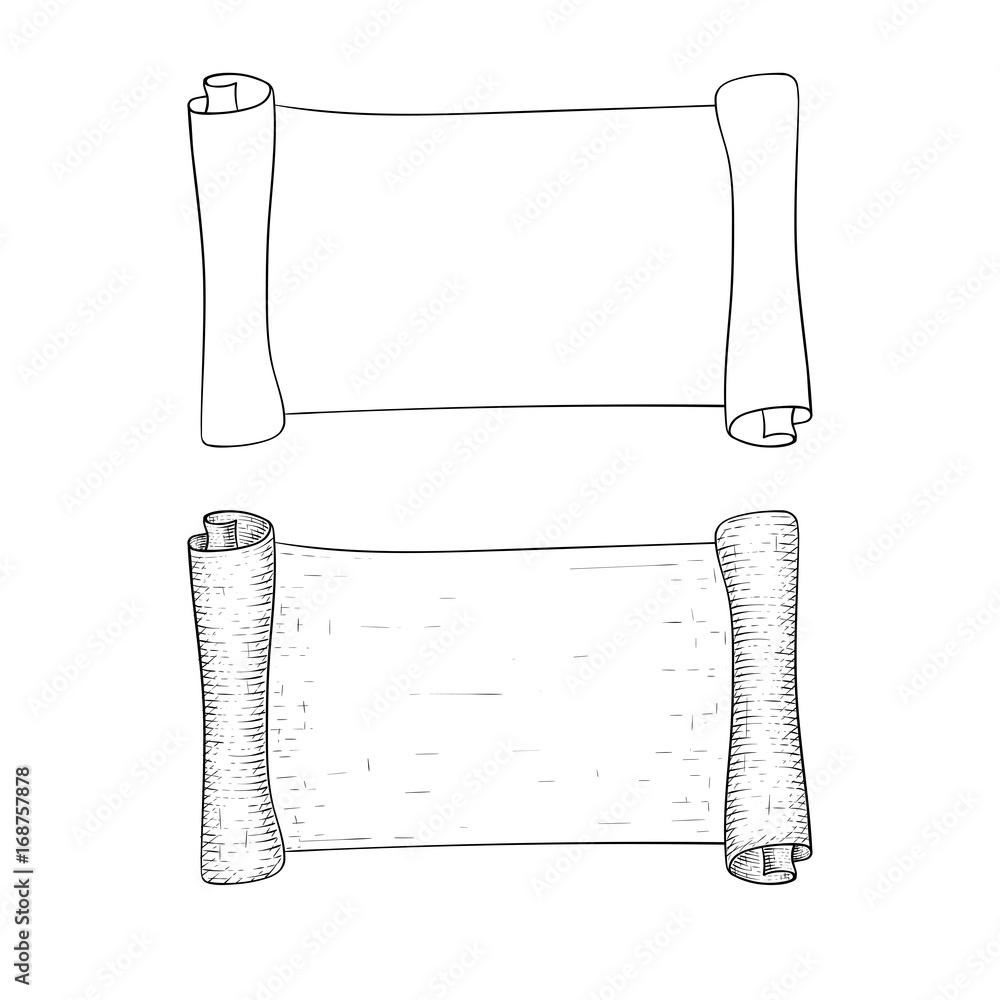 Parchment paper. Outline vector illustration Stock Vector | Adobe Stock