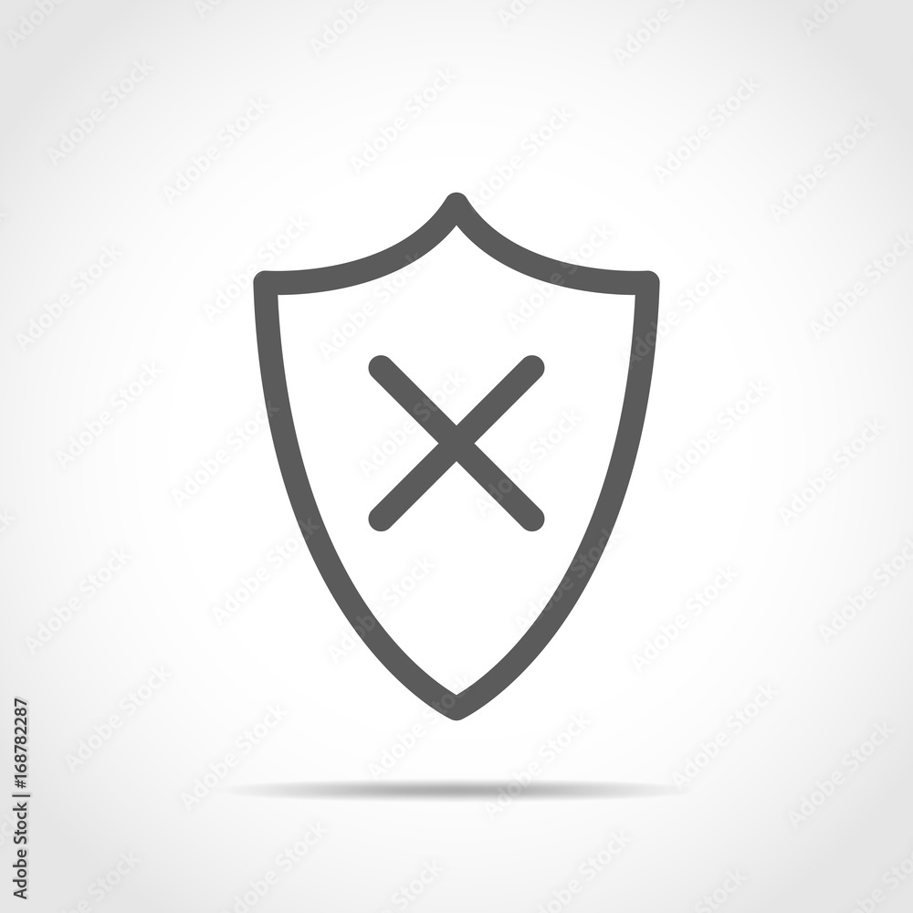 Shield with cross. Vector illustration. Stock Vector | Adobe Stock