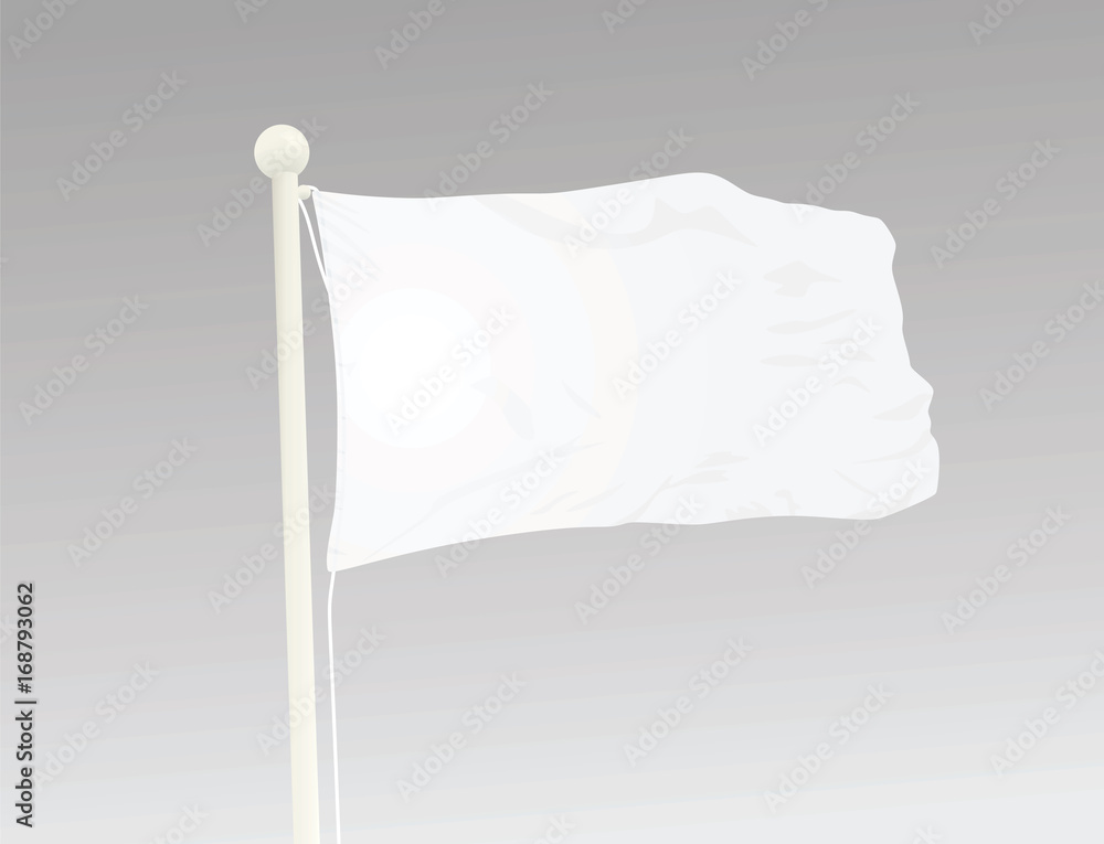 Vetor de White flag template. vector illustration do Stock | Adobe Stock