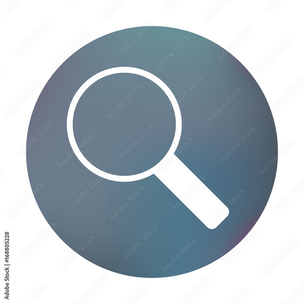 Farbiger Button - Untersuchen-Symbol Stock Vector | Adobe Stock