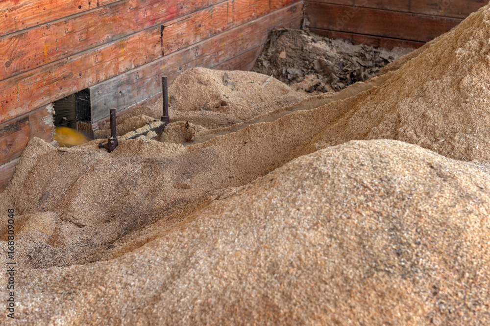 Auger Conveyor Moves Sawdust from Sawmill Stock Photo | Adobe Stock